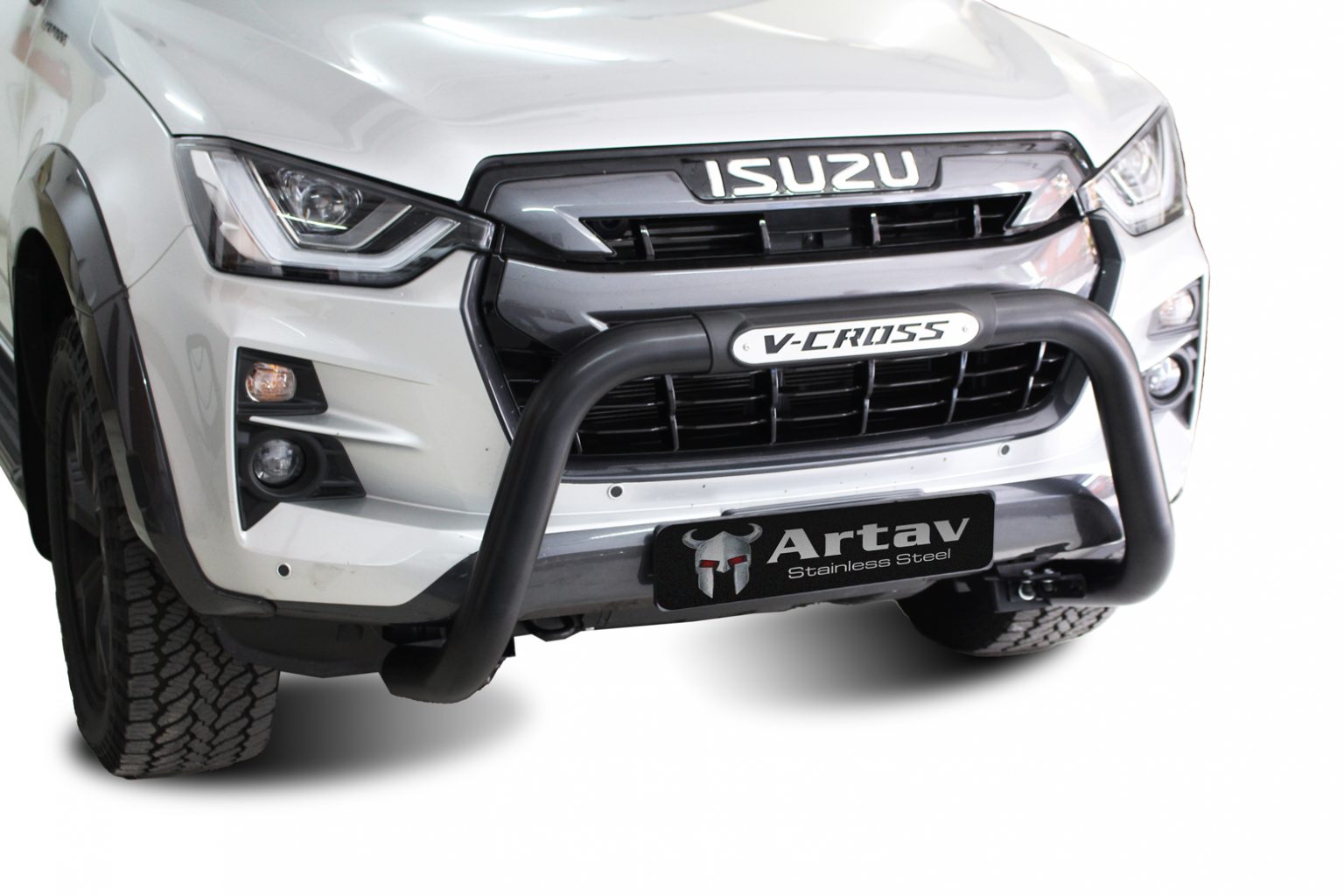 Isuzu Dmax Nudge Bar Gen 7 VCROSS Branded PDC Black- Artav - The ...