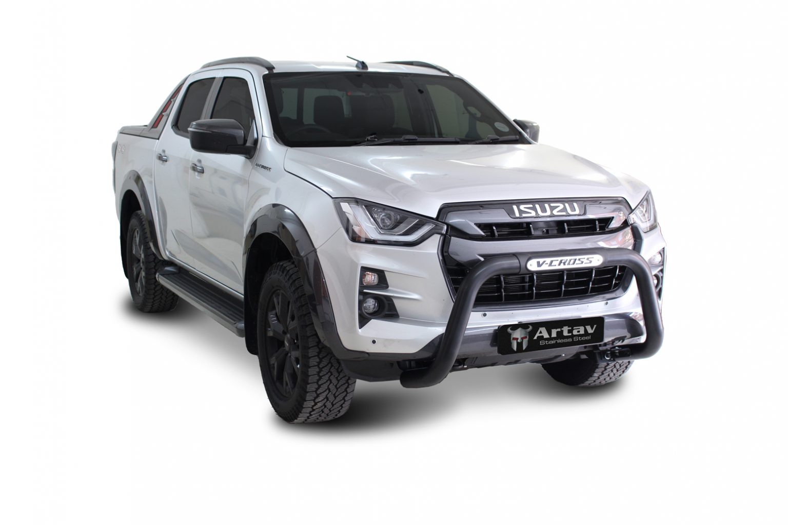 Isuzu Dmax Nudge Bar Gen 7 VCROSS Branded PDC Black- Artav - The ...