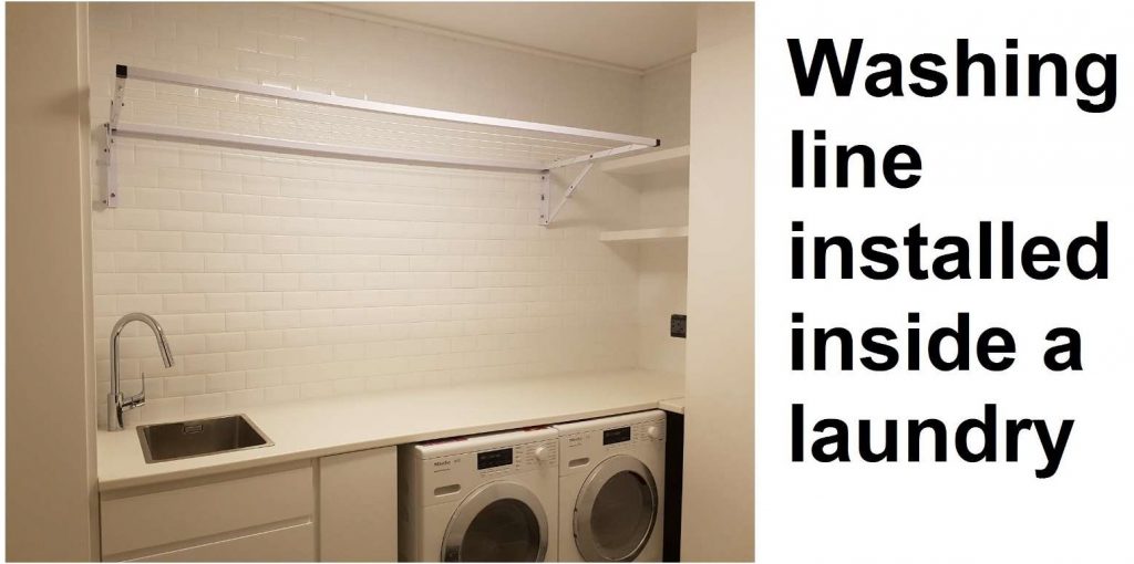Aluminium Fold away wash line - The Accessory Shop