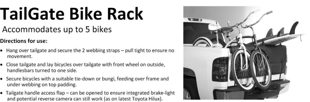 Bakkie Tail Gate 4 Bike Rack - The Accessory Shop