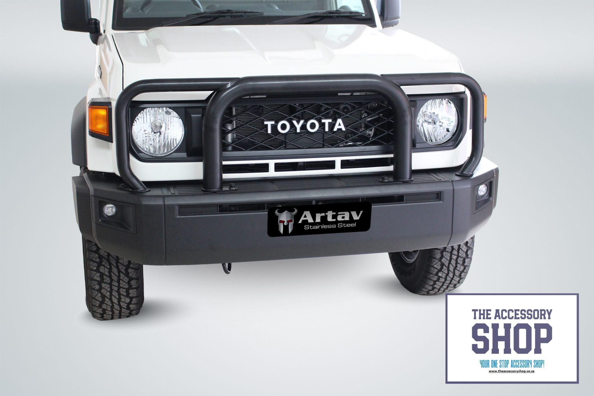 Toyota Landcruiser 70 Series Black Stainless Grill Guard 2024- ARTAV ...
