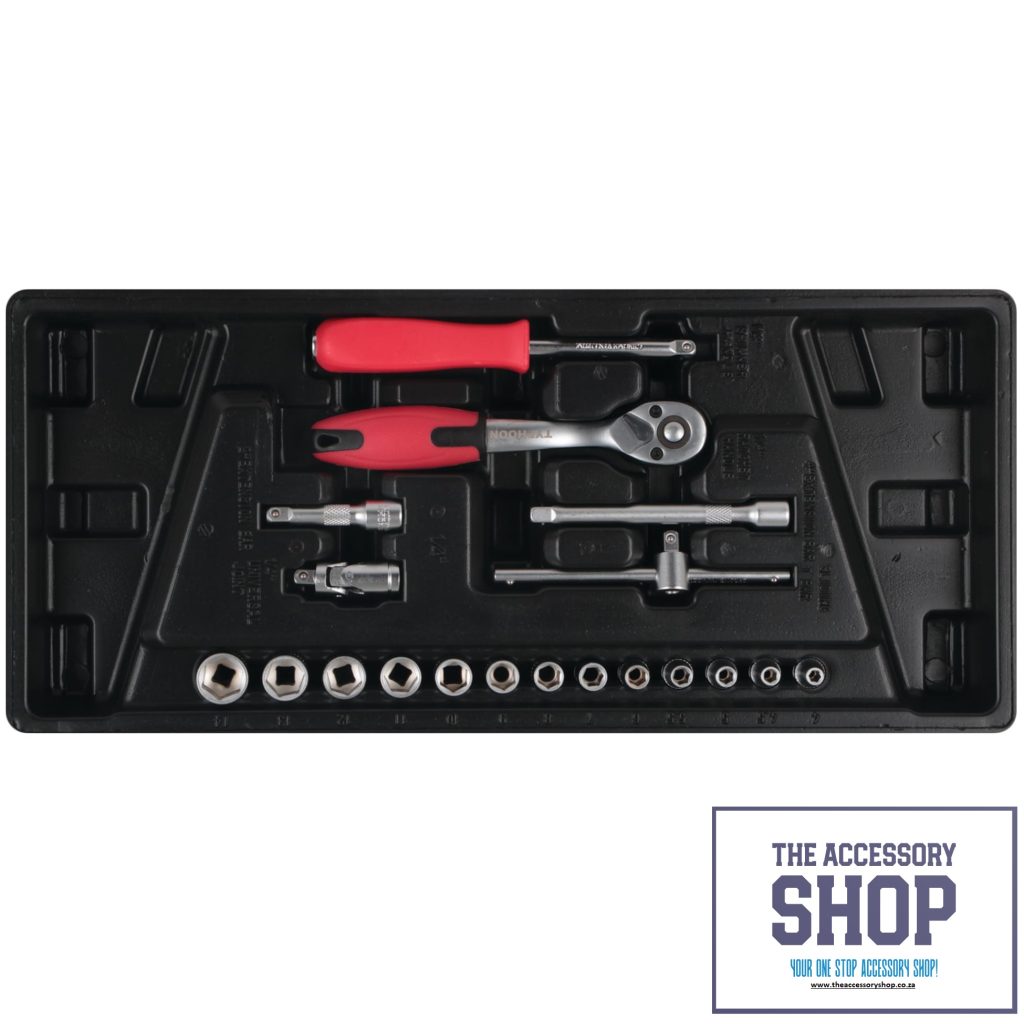 Tool Kit in 6-Drawer, 4-Wheel Trolley 174-Piece - The Accessory Shop
