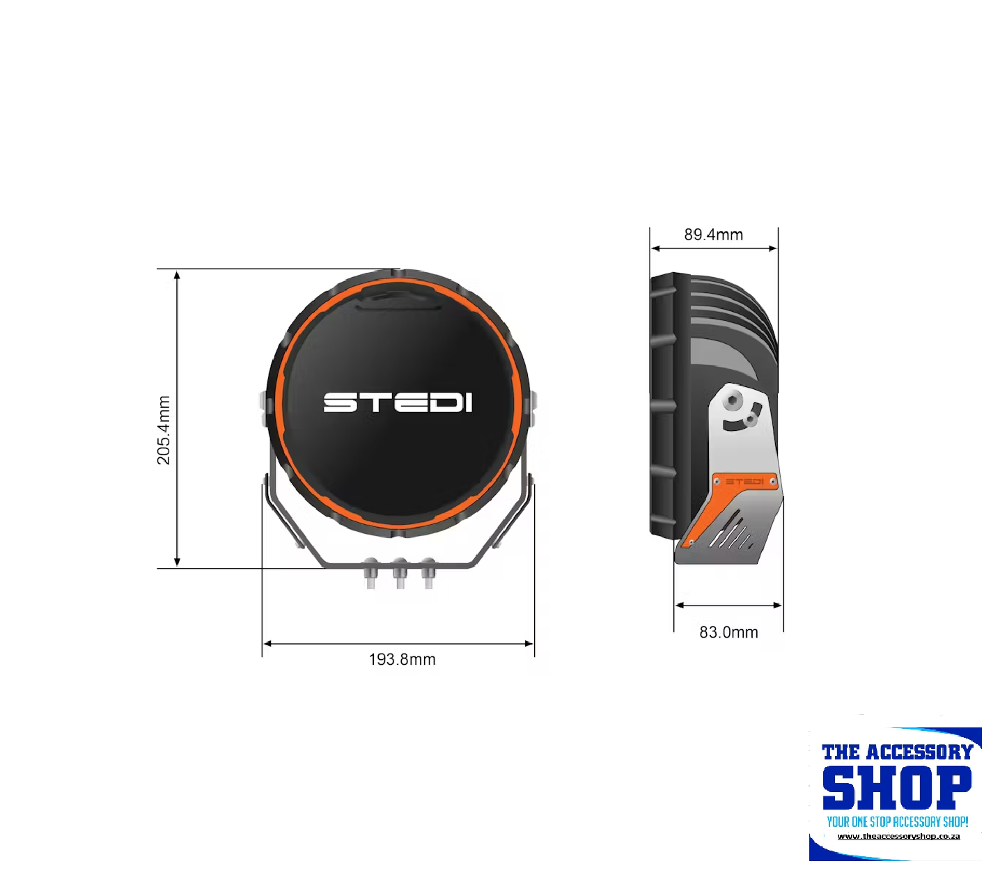 STEDI LED Spot Type-X™ Sport Plus 7 Inch Set of 2 - The Accessory Shop